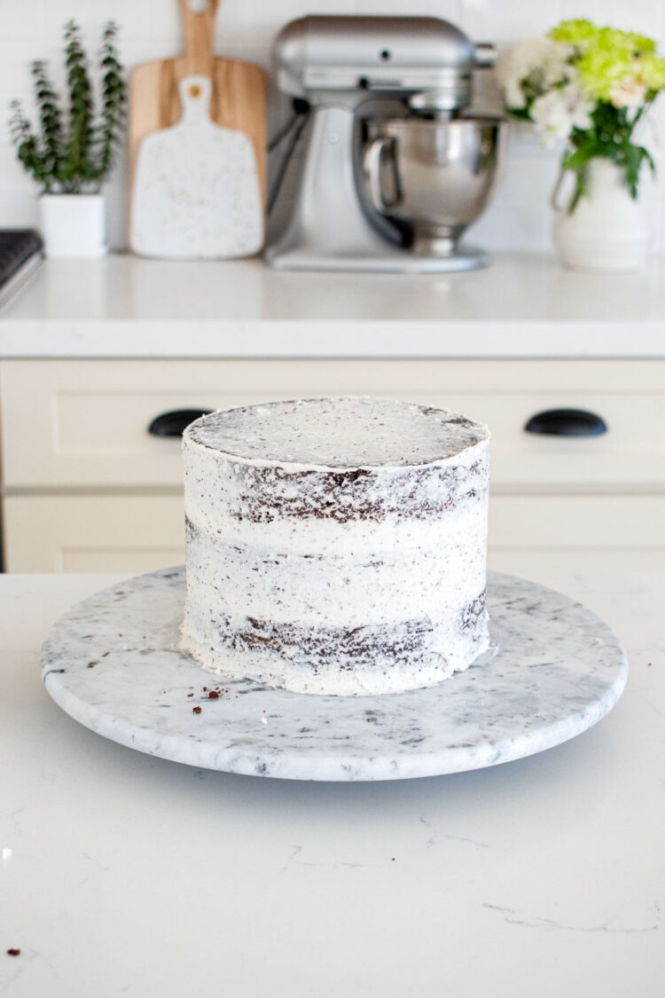 How to Crumb Coat a Cake | Mimi's Organic Eats