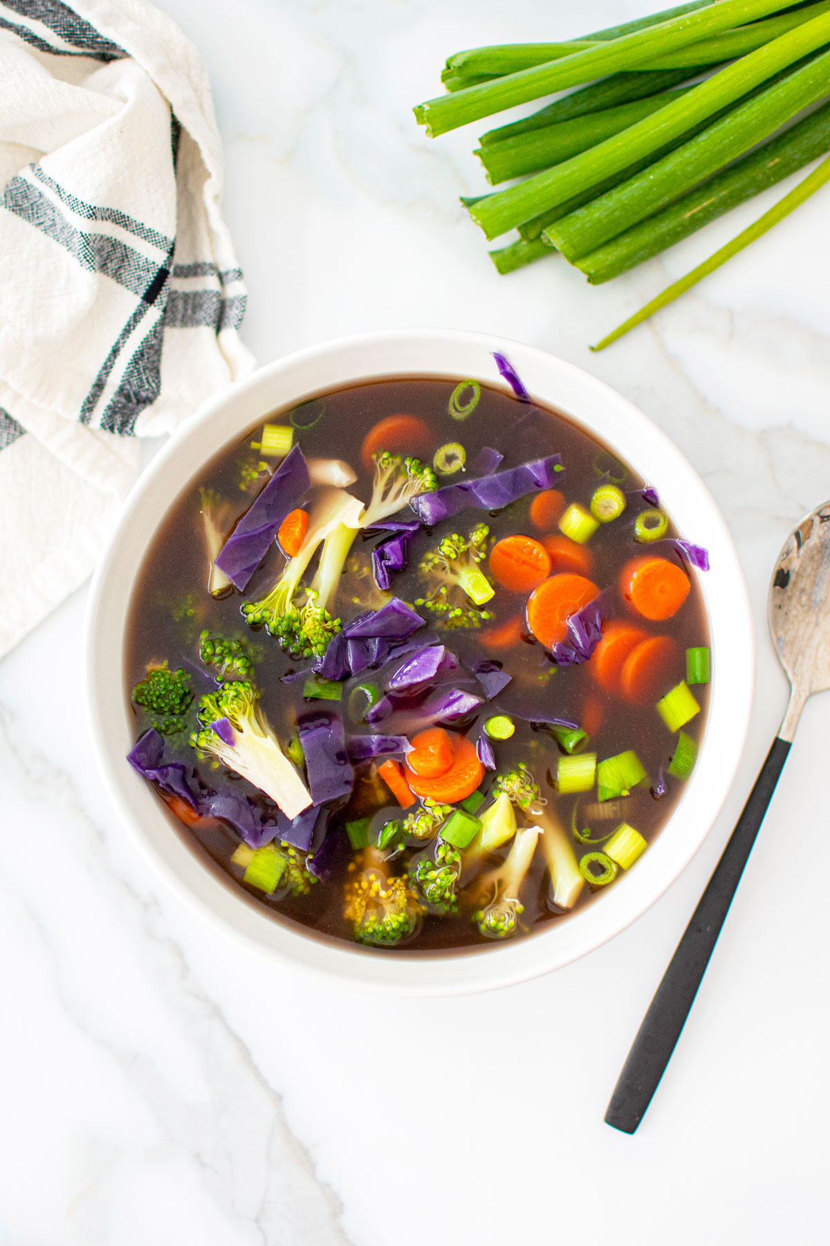 5 Ingredient Bone Broth Vegetable Soup | Mimi's Organic Eats
