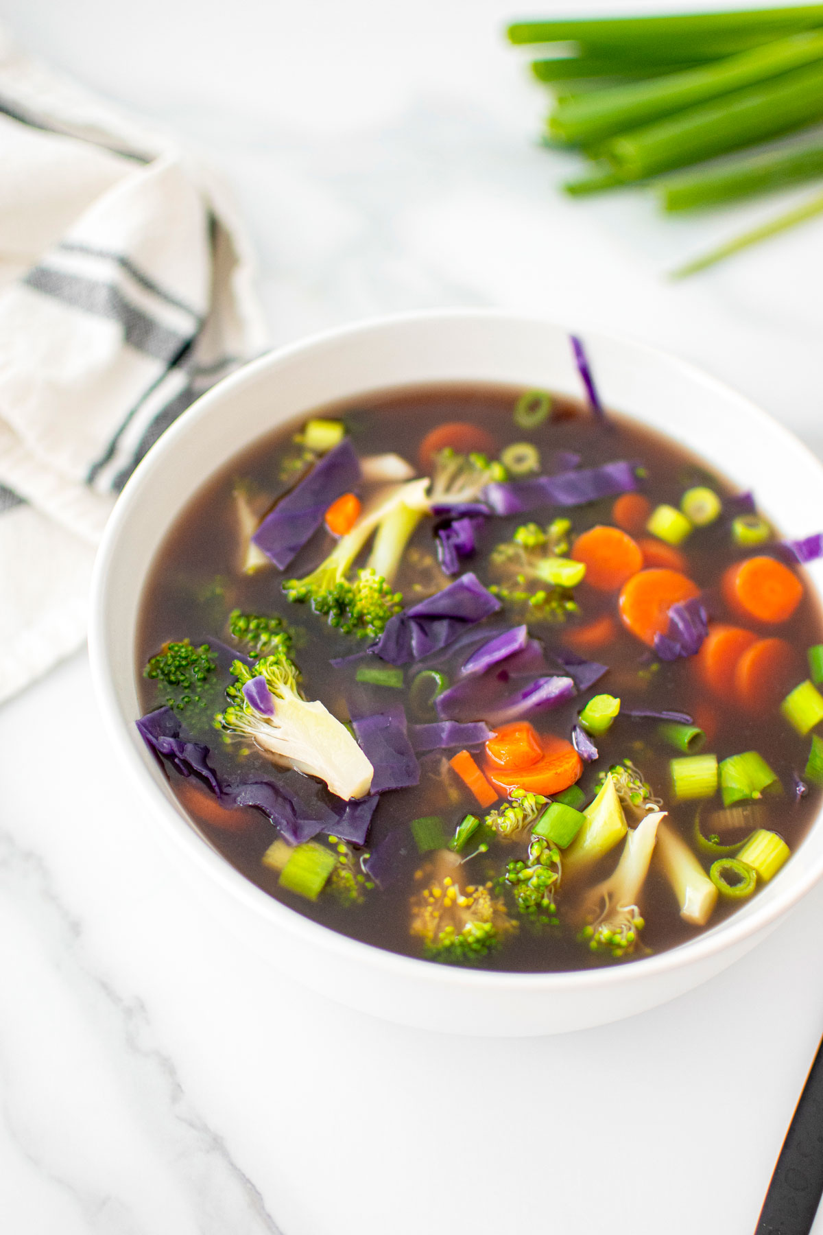5 Ingredient Bone Broth Vegetable Soup | Mimi's Organic Eats