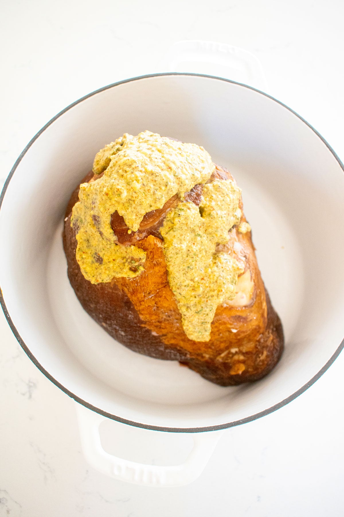 Savory Mustard Herb Ham | Mimi's Organic Eats