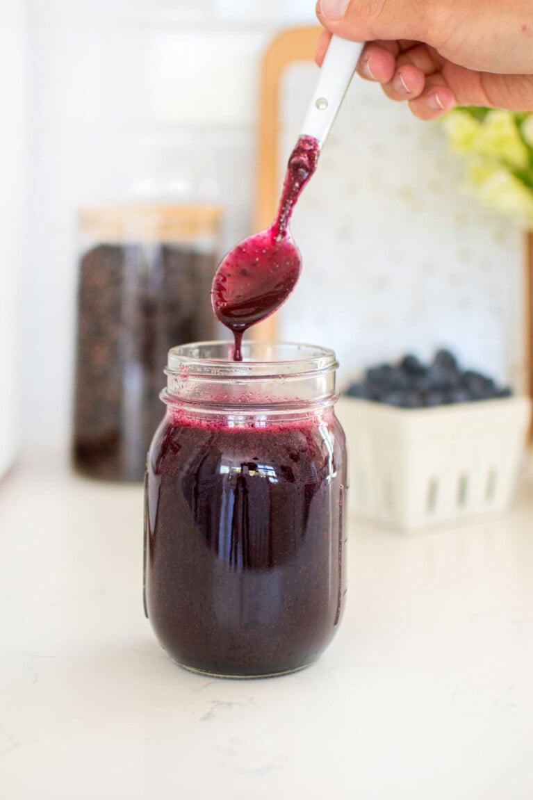 Homemade Blueberry Syrup | Mimi's Organic Eats